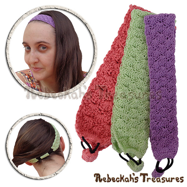 Ravelry: Adjustable Shells Headband pattern by Rebeckah Ferger