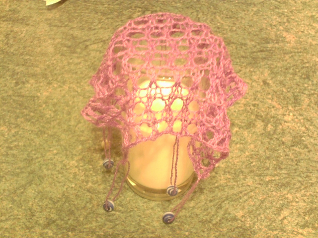 Ravelry: Knitted Glass Cover pattern by Coral Bale