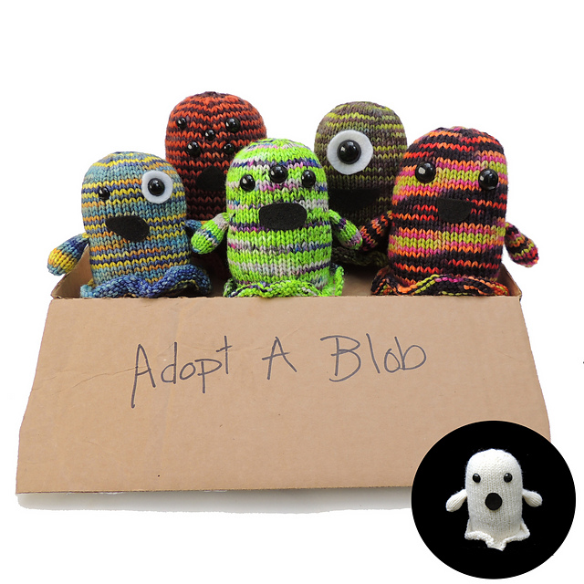 Ravelry: Adopt a Blob Monster/Ghost pattern by Jenna Krupar
