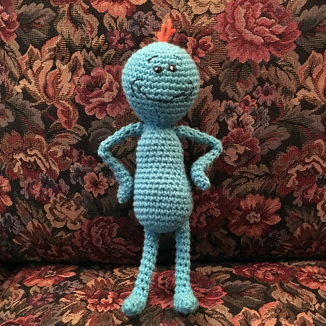 Ravelry: Retrofresh's Posable Mr. Meeseeks Doll (Rick & Morty)