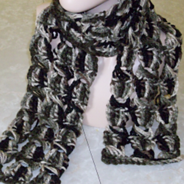 Ravelry: Broomstick Lace Chunky Crochet Scarf pattern by Rhelena