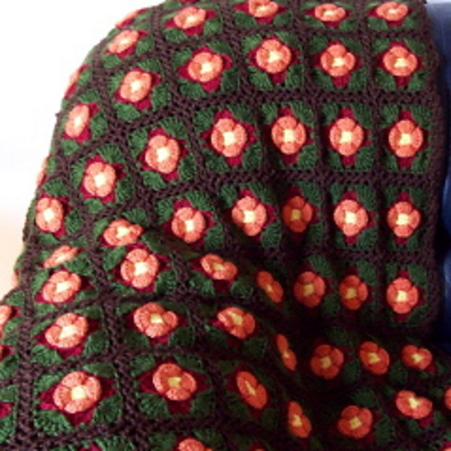 Ravelry: Fall Flower Afghan pattern by Rhelena