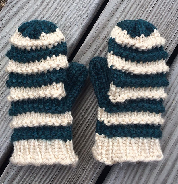 Ravelry: Bulky Striped Mittens pattern by Rhonda Garran