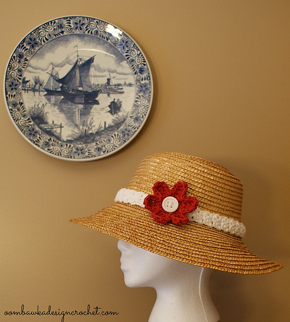 Ravelry: Crochet Hat Band with Flower pattern by Rhondda Mol (Oombawka ...