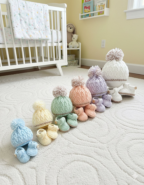 Ravelry: Baby gift set pattern by Caroline Richards