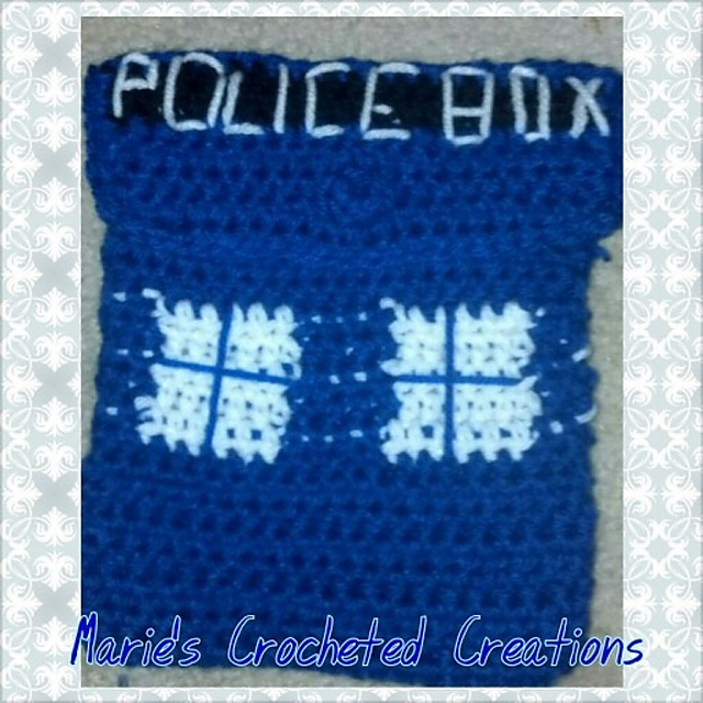 Ravelry: Tardis Kindle Cover pattern by Marie Colitti