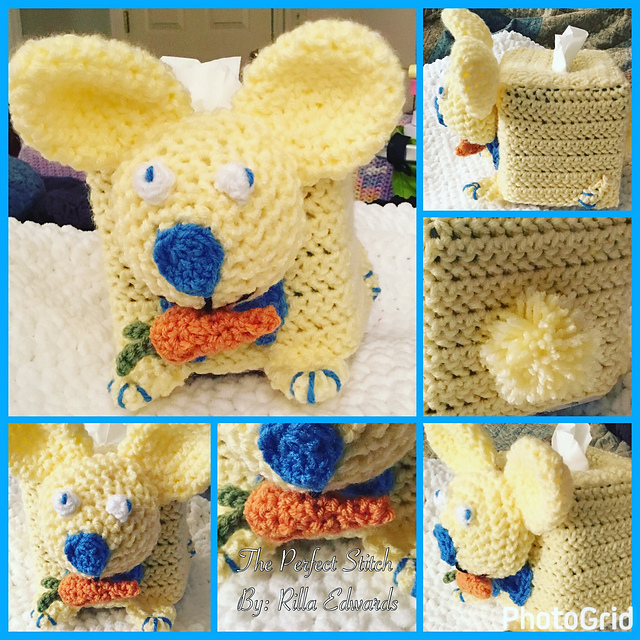 Ravelry: Easter Bunny Tissue Box Cover pattern by Rilla Edwards