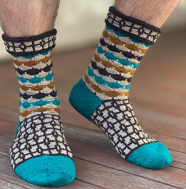 Ravelry: Tiles Socks pattern by Sue Grandfield