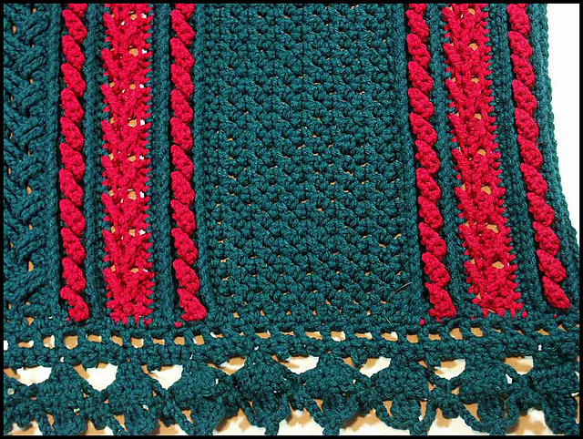 Ravelry: RitaMiller's Holiday Cables Throw