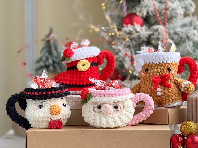 Ravelry: Crochet Christmas Mugs pattern by Natalia Ruzanova
