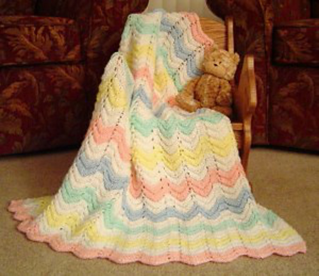 Ravelry: Classic Ripples Baby Blanket pattern by Rachel Newhouse