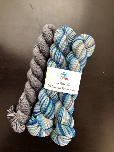 Ravelry: Turtlepurl Yarns DK Striped Turtle Toes