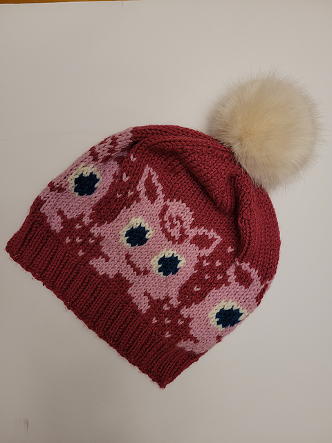 Ravelry: Stranded Jigglypuff Hat pattern by Robyn Fiori