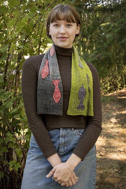 Ravelry: Coho and Lichen Knit Scarf pattern by Dawn Seymour
