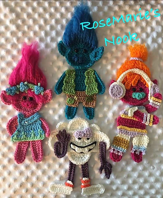 Ravelry: Troll Friends pattern by RoseMarie's Nook