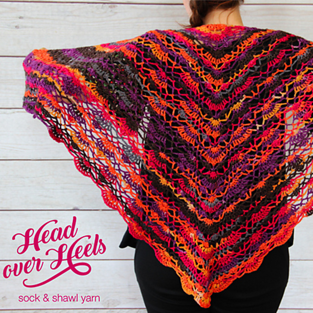 Ravelry: Head Over Heels Plume Shawl pattern by Claire Montgomerie