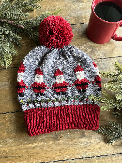 Ravelry: Santa Beanie pattern by RosiePosieKnitCo