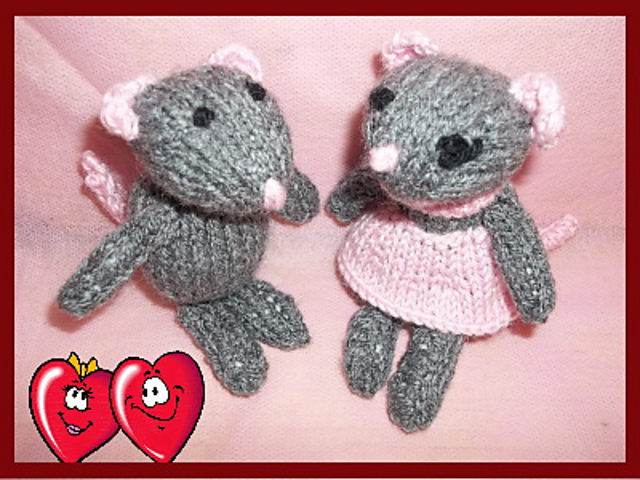 Ravelry: knitted Mice pattern by Rossella Usai