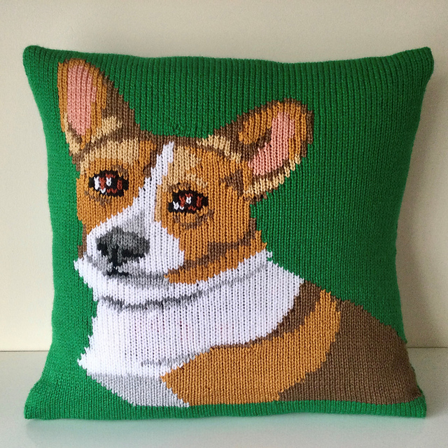 Ravelry: Welsh Corgi Cushion Cover pattern by Ruby and the Foxes