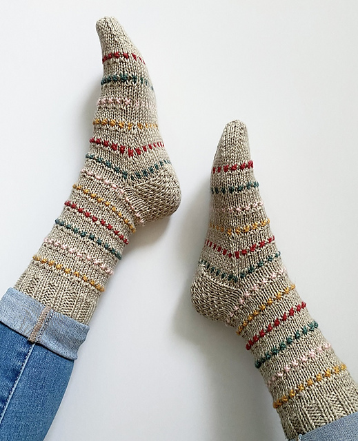 Ravelry: Holly Jolly Socks pattern by Hayley Alexandra