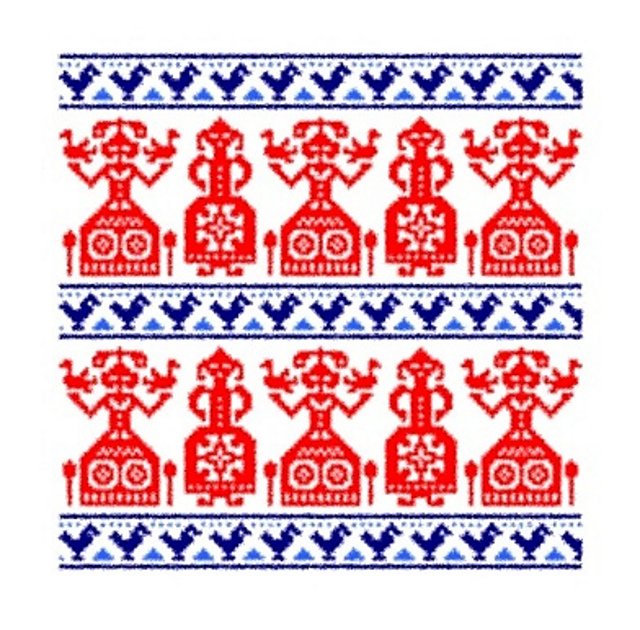 Ravelry: Russian Folk Ornament 3 Tapestry Crochet Chart pattern by Marina G