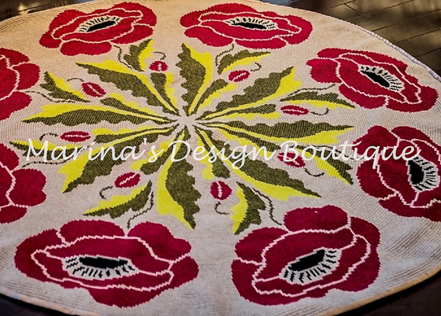 Ravelry: Blooming Poppy Rug pattern by Marina G
