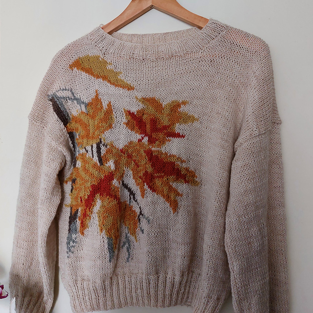 Ravelry: Fall leaves sweater pattern by Ruta Sab.