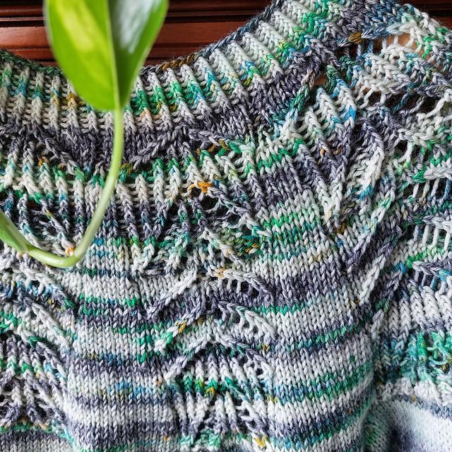 Ravelry: Winter lace sweater pattern by Ruta Sab.