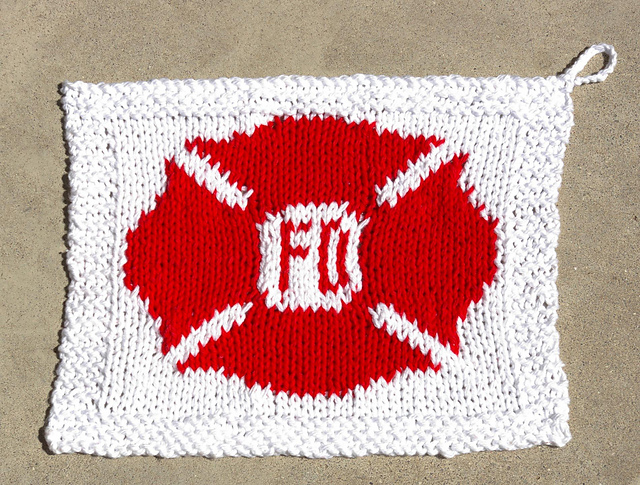 Ravelry: Maltese Cross Fire Fighter Dishcloth pattern by Sandra Bejster