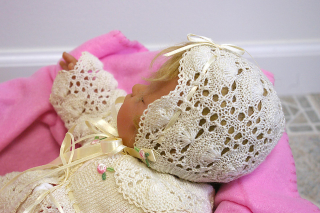 Ravelry: SBejster's Pippy Shell Matinee Coat, Bonnet and Bootees