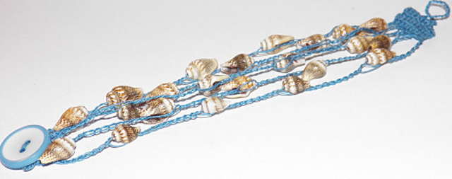 Ravelry: Chain Stitch Shell Bracelet pattern by Shala