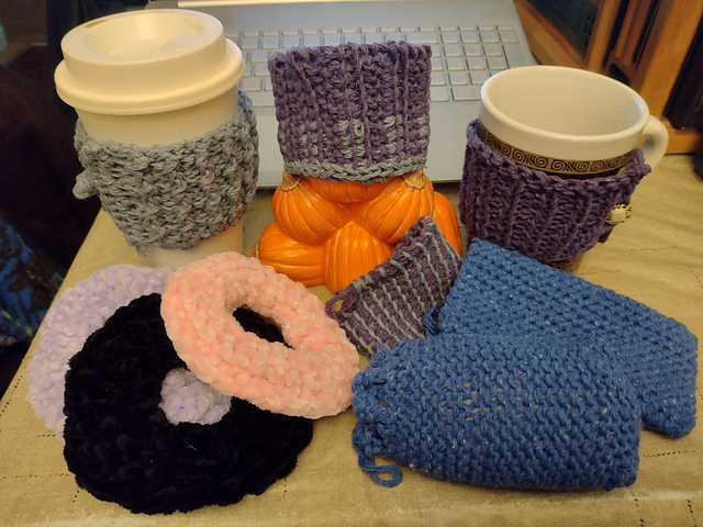 Ravelry: Soap Saver, Drink Cozy, and Scrunchie pattern by Steph L Layland