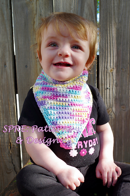 Ravelry: Too Cool For Drool Bandana Bib pattern by Sarah Boham