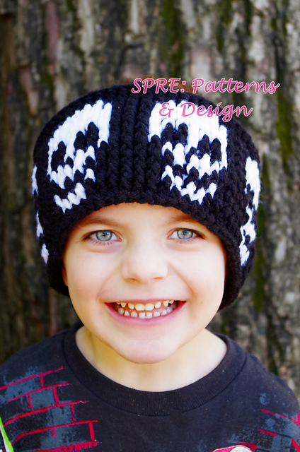 Ravelry: Skull Earwarmer pattern by Sarah Boham