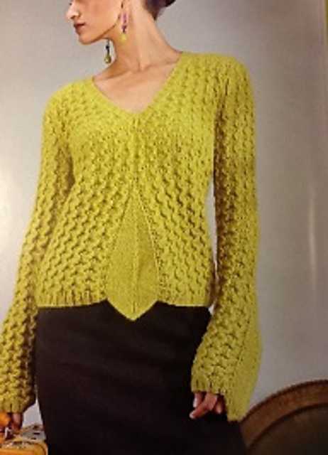 Ravelry: Leaf-Drop Sweater pattern by Berta Karapetyan