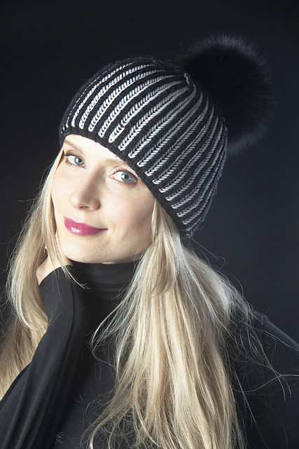 Ravelry: KK 698 Two Color Brioche Hat pattern by Berta Karapetyan