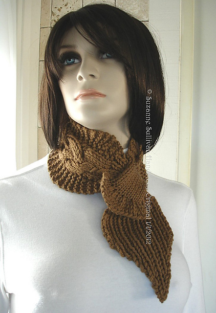 Ravelry: Alina Hidden Loop Scarf, Ascot Scarf pattern by Suzanne Sullivan