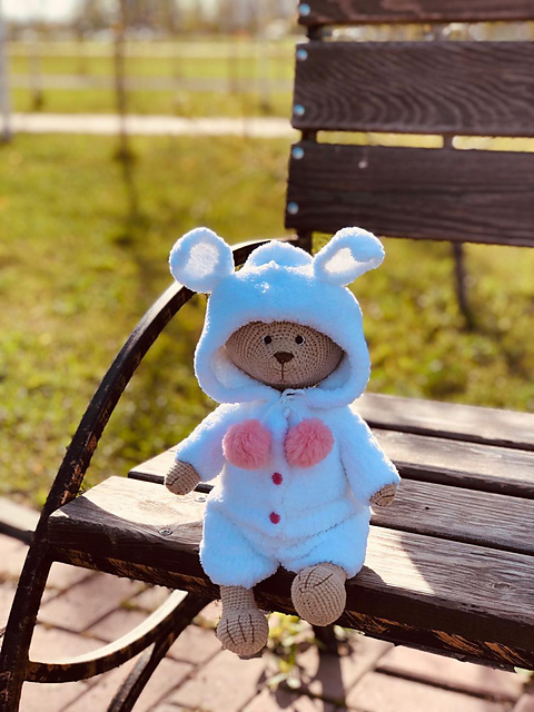 Ravelry: teddy bear in rabbit clothes pattern by Svetlana Lutik
