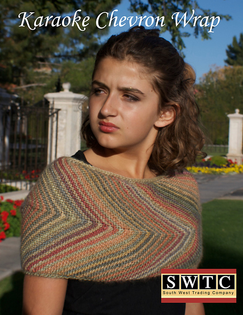 Ravelry: Karaoke Chevron Wrap pattern by Joan Somerville