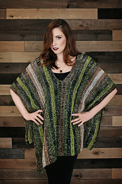 Ravelry: Graceful Green Poncho pattern by Salena Baca