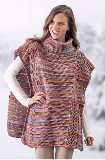 Ravelry: Cabled Crochet Poncho pattern by Salena Baca