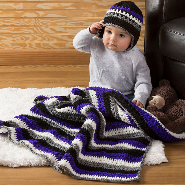 Ravelry: Baby Dude Blanket & Hat pattern by Salena Baca