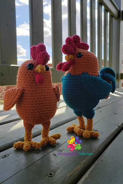 Ravelry: SnuggleMe Chicken {Rooster & Hen} pattern by Snuggleme Stitches
