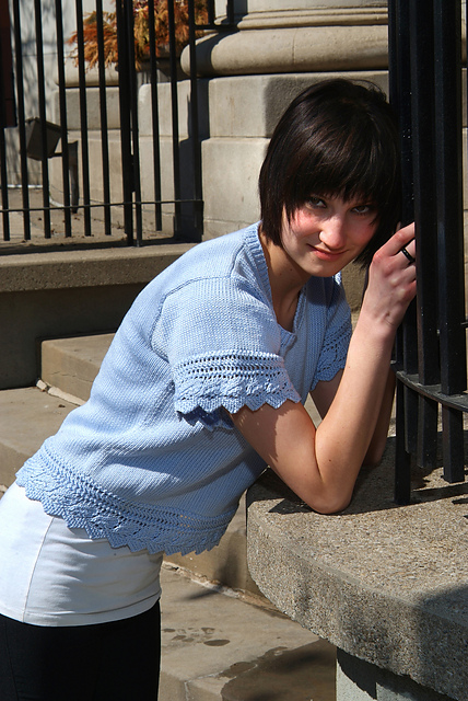 Ravelry: Lace Edge Top pattern by Sandi Prosser