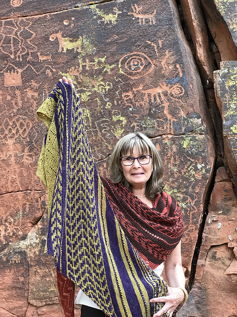 Ravelry: V bar V shawl pattern by Sandra Butler