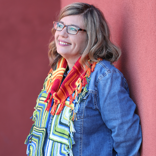 Ravelry: Mitred Square Temperature scarf pattern by Jenny Fish