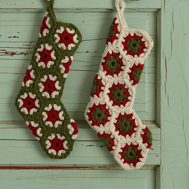 Ravelry: Vintage Hexagon Stocking pattern by Sara Delaney