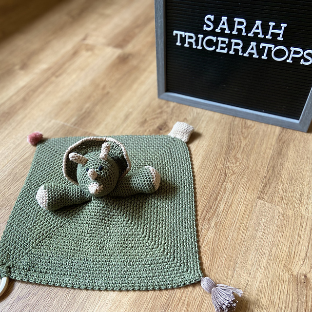 Ravelry: Sarah Triceratops Lovey pattern by Sarah W.
