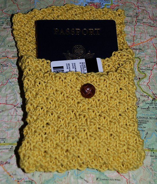 Ravelry: Box Stitch Passport Pouch pattern by Sarah E. White
