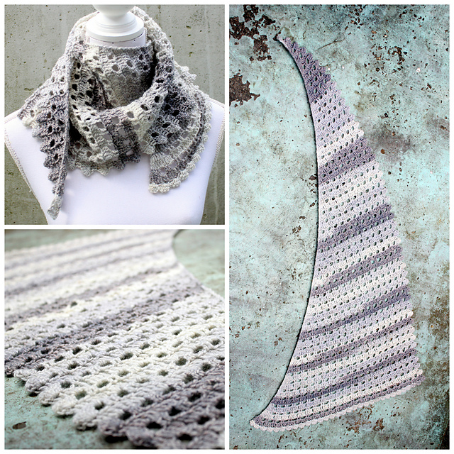 Ravelry: Sideways Pebble Shawl pattern by A la Sascha